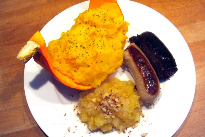 Purée de potiron, boudin et compote d’automne | Idées recettes